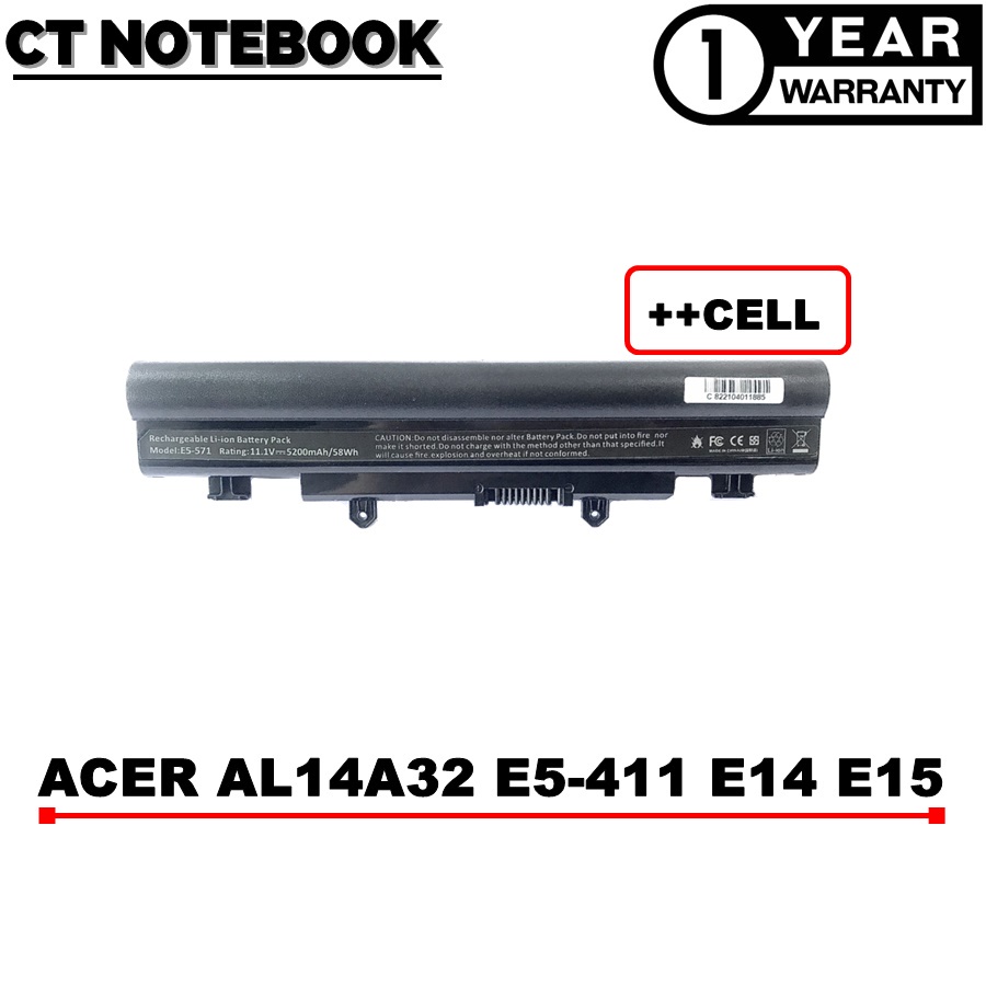 BATTERY ACER AL14A32 ASPIRE E14 E15 E5-411 E5-421G E5-431 E5-471 E5-511 ...