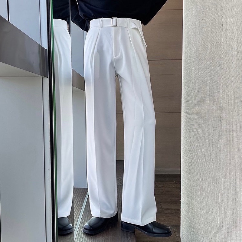 Rocket pants กางเกงสแลคเอวสูงทรงกระบอกตรง - zamio.official - ThaiPick