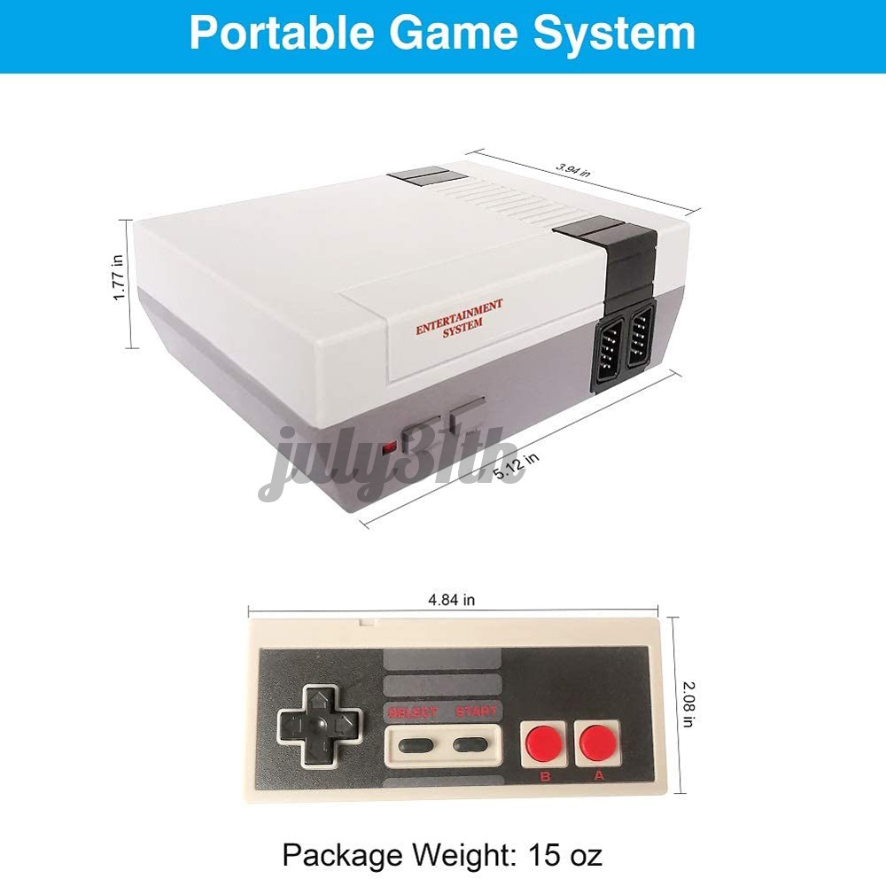 เกมส์คอนโซลขนาดเล็ก Built - In 620 Games And 2 Nes Classic Gamepads - july31th.th - ThaiPick