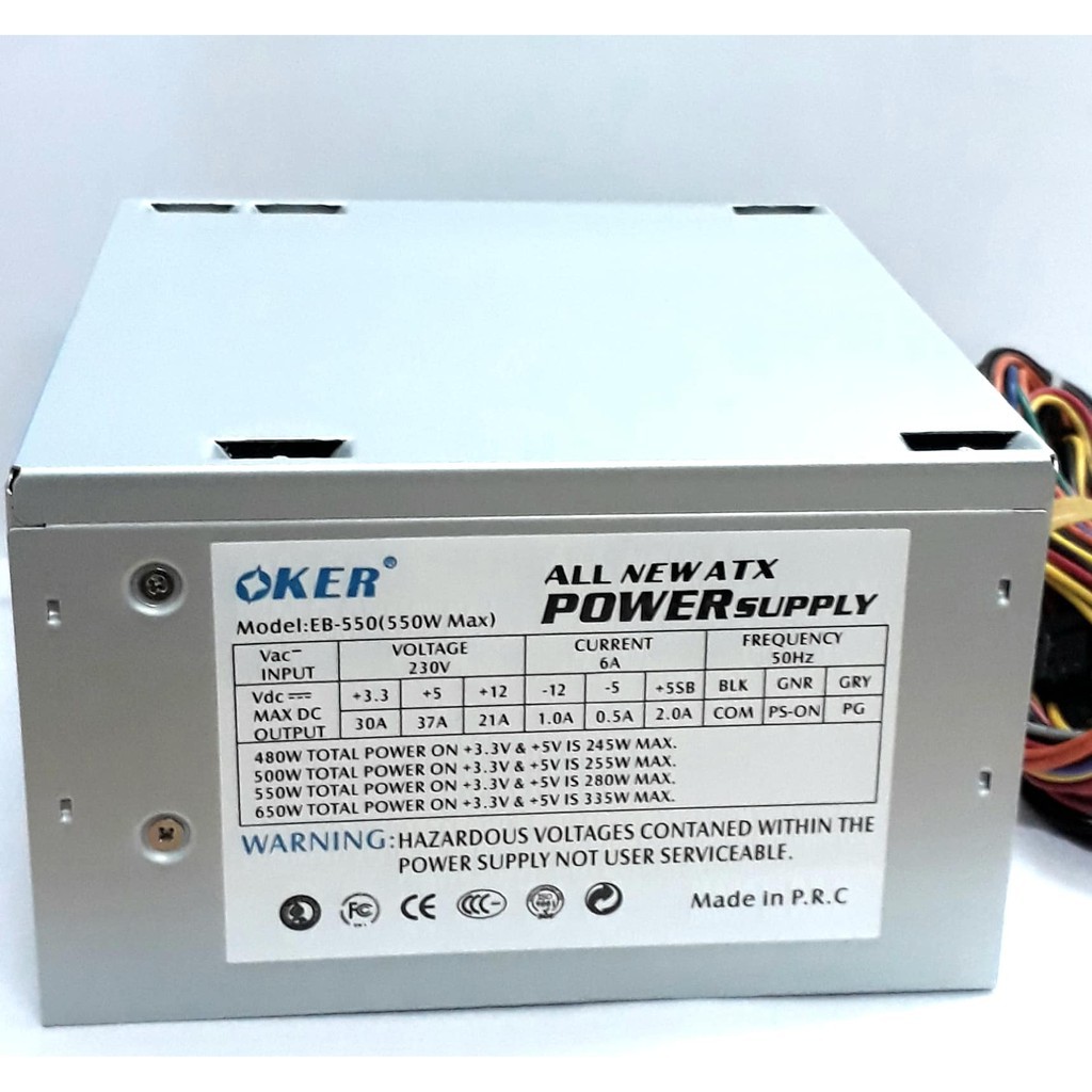 [] เพาเวอร์ซัพพลาย#Power Supply (550W) OKER EB-550W ชิ้นส่วนคอมพิวเตอร์ ...