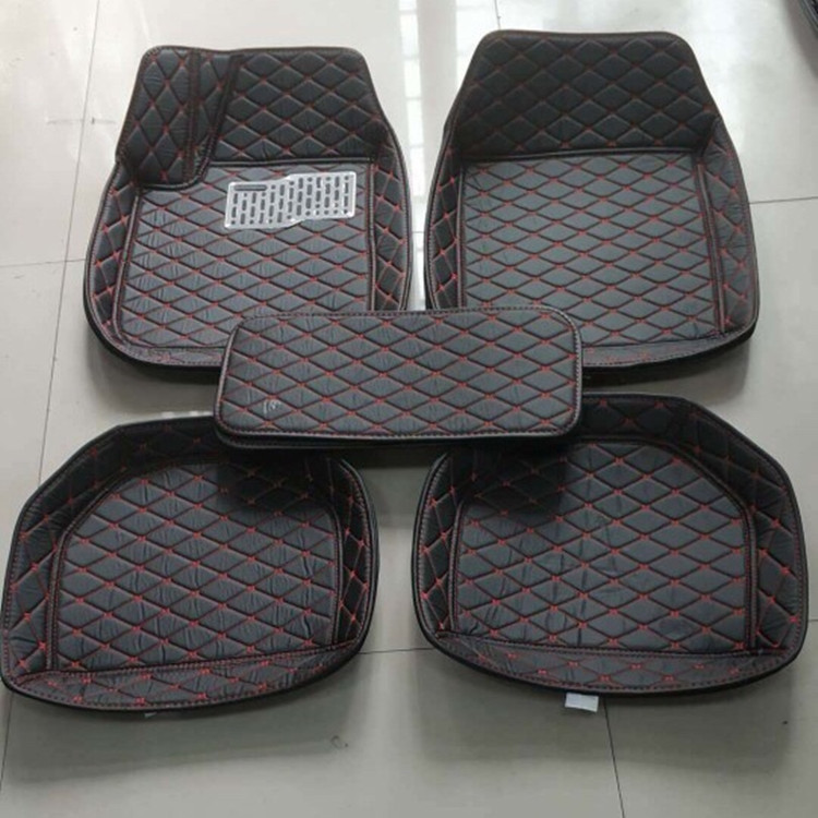 YL 5pcs/set Universal Car Mat Floor Guard Protection Mat Anti-sli PU ...