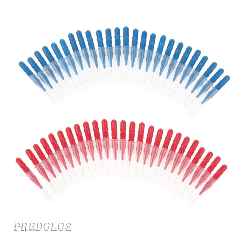 PREDOLO2 50x Dental Floss Interdental Brush Teeth Stick Toothpick Floss ...
