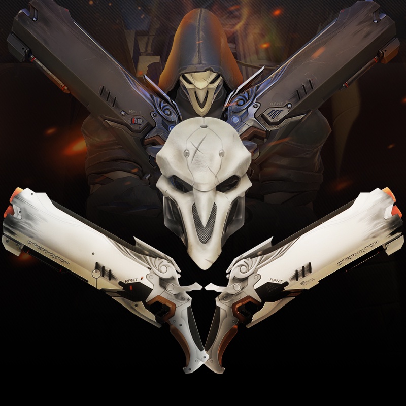 ஐ NERF Heat Contender Overwatch Reaper Hellfire Shotgun Set E3119 Toy ...