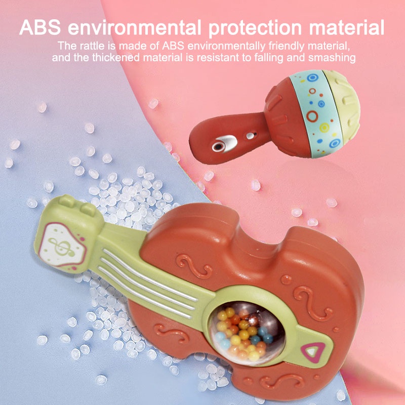 Baby Rattles Toy Soft Rubber Baby Hand Bell Rattles Fitness Grasping ...