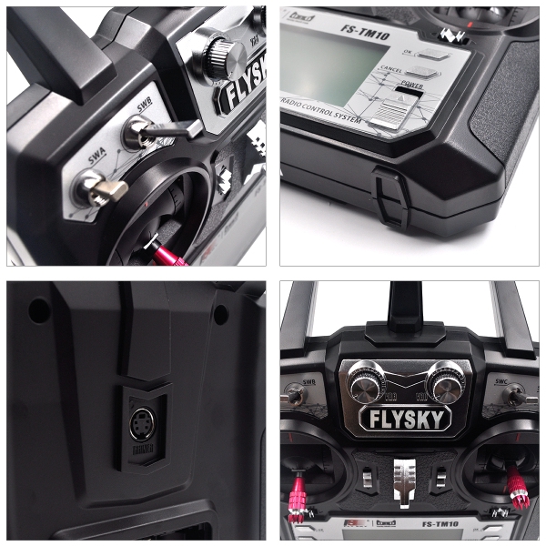 Flysky FS-TM10 2.4G 10CH AFHDS RC Transmitter Black with FS IA10B /IA6B Receiver - puzzletoyshop ...