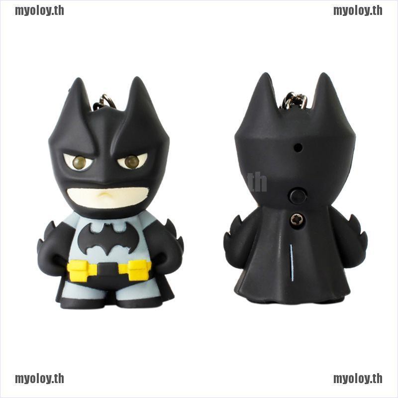 MYO New arrive Batman keychain Led keychain with sound Flashlight cool ...