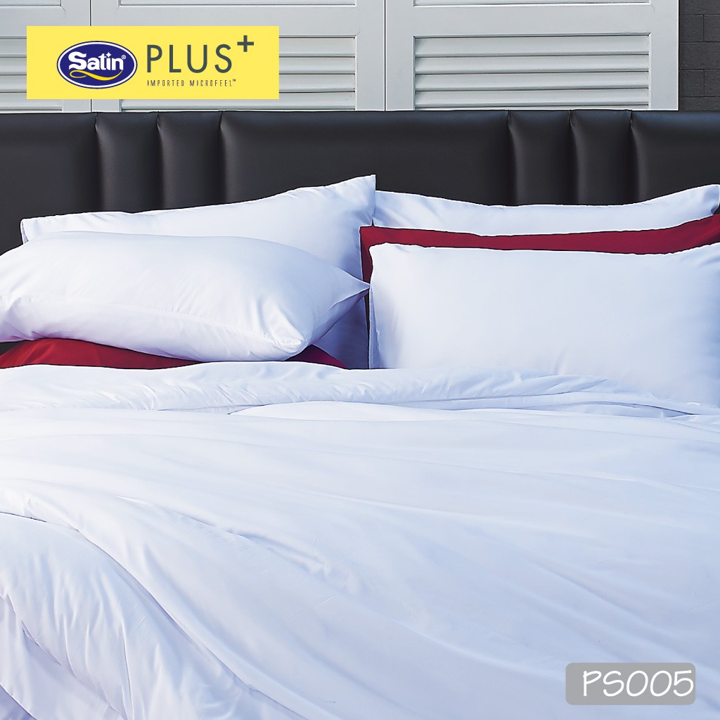 Satin Plus ใหม่นุ่มมาก ชุดผ้าปู 5 ฟุต มี 5 ชิ้น (ไม่รวมนวม) PS005 - satin_officialshop - ThaiPick