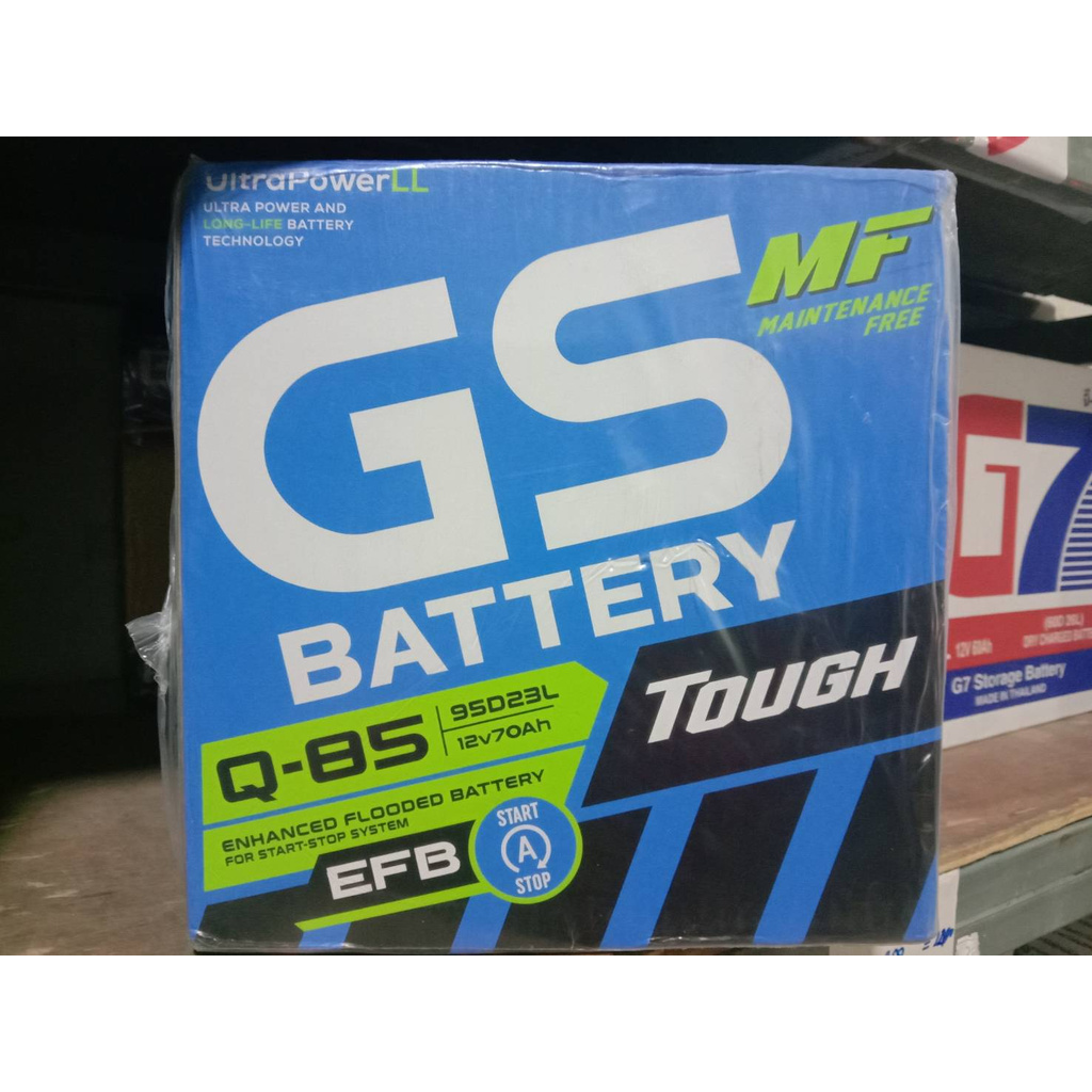 GS รุ่น Q85 70แอมป์รถECO CAR ระบบSTART ST0P ขนาดยาว 23 กว้าง18 สูง23 ...