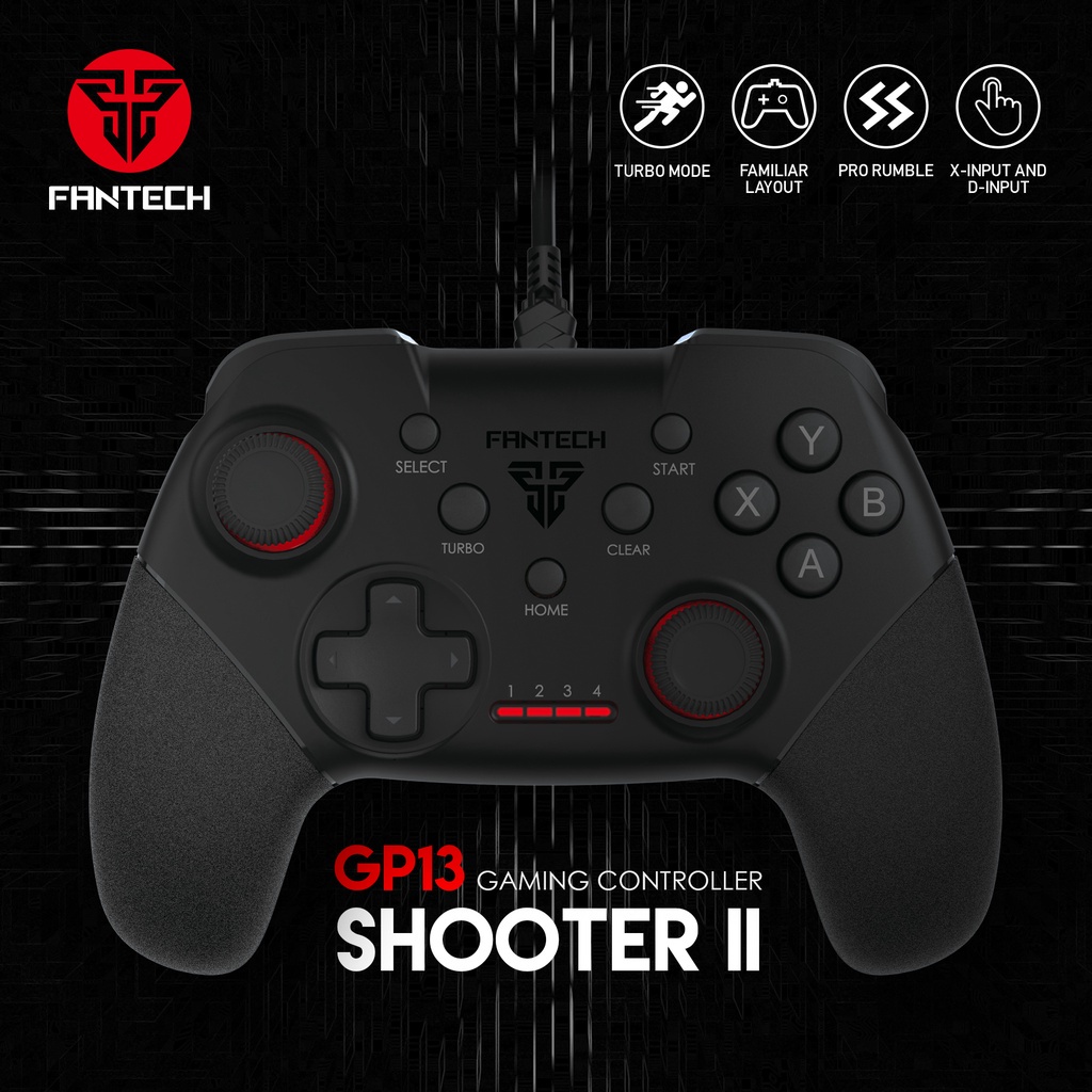 จอยเล่นเกมส์ FANTECH GP13 SHOOTER II Gaming Controller น้ำหนักเบา ระบบ ...