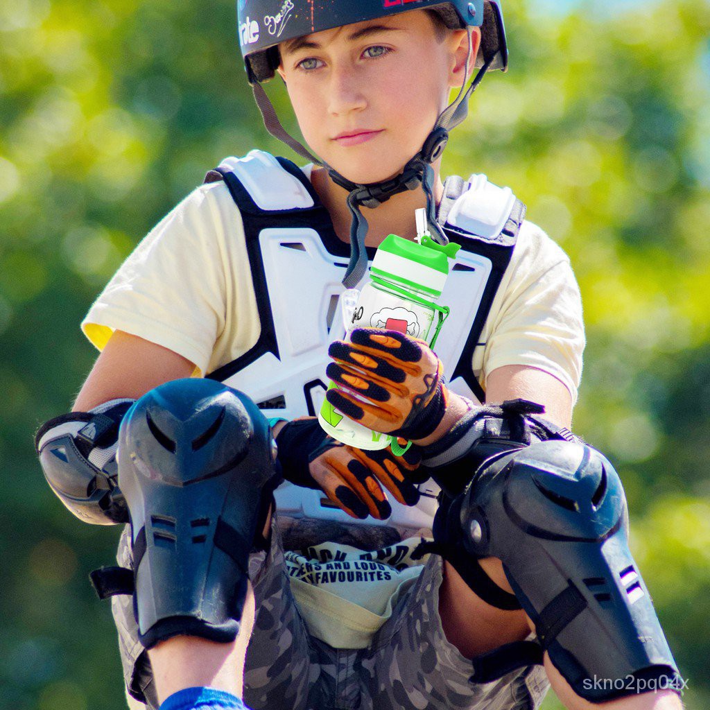 QuiFitใหม่450มล.ขวดน้ำTritanพร้อมเครื่องหมายเวลาฟางปราศจากBPAกีฬาและฟิต ...