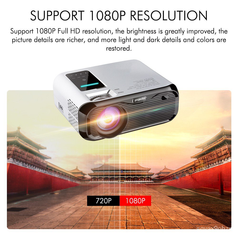Sales ChampionSeeNew E500 Mini Portable LED Projector Full HD 1280*720P ...