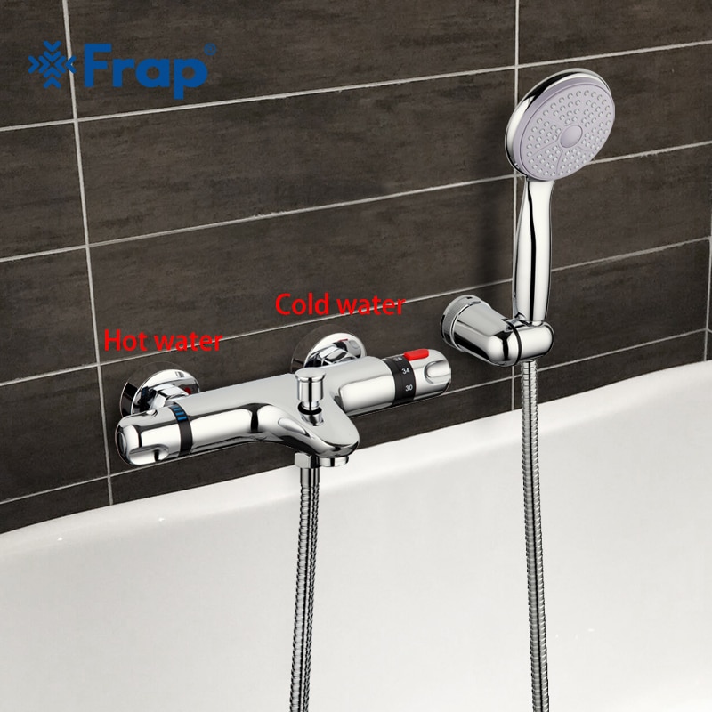 G1/2" Hot & Cold Water Mixing Valve Thermostatic Mixer Two In & One Out ...