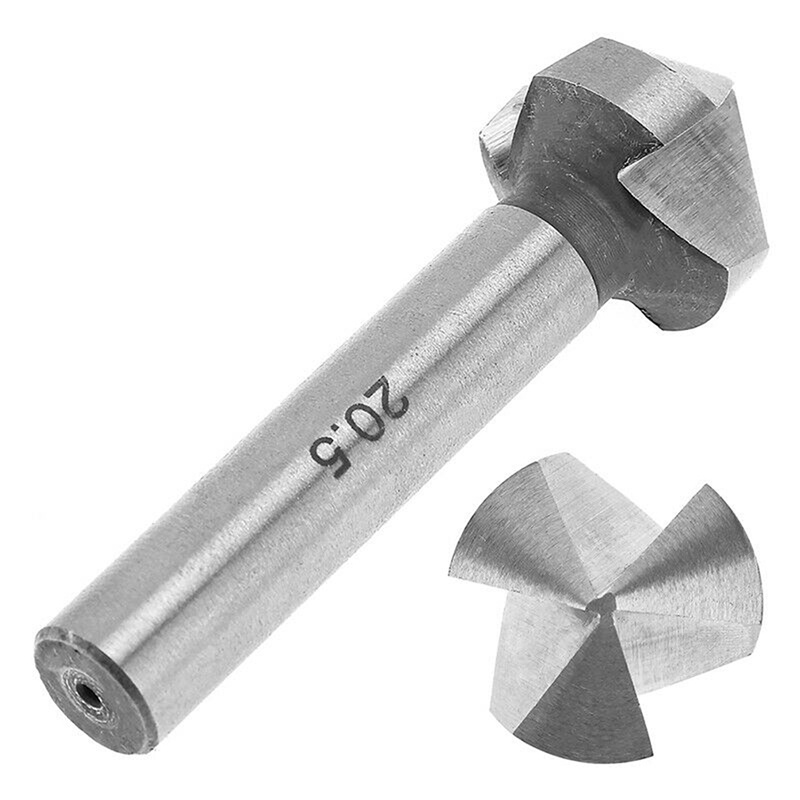 1 Set Hard Metal Three Edge Chamfer Chamfering End Mill Cutter Round ...