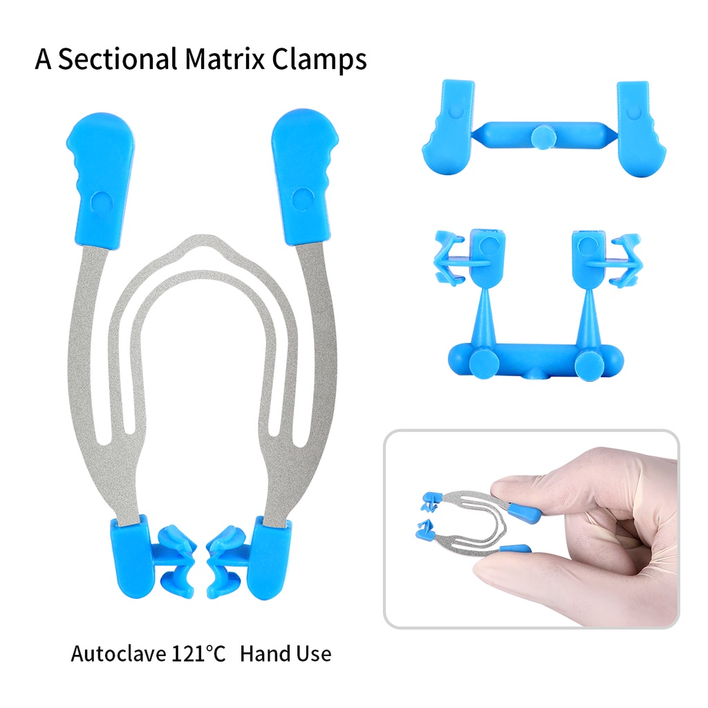 Dental Sectional Contoured Matrix Clip Hand Use Matrices Clamps Wedges ...