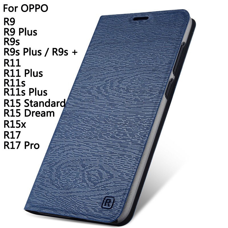 เคสโทรศัพท์มือถือหนัง PU ฝาพับ ลายต้นไม้ พร้อมช่องใส่บัตร สําหรับ Oppo R9 R9s R11 R11s Plus ...