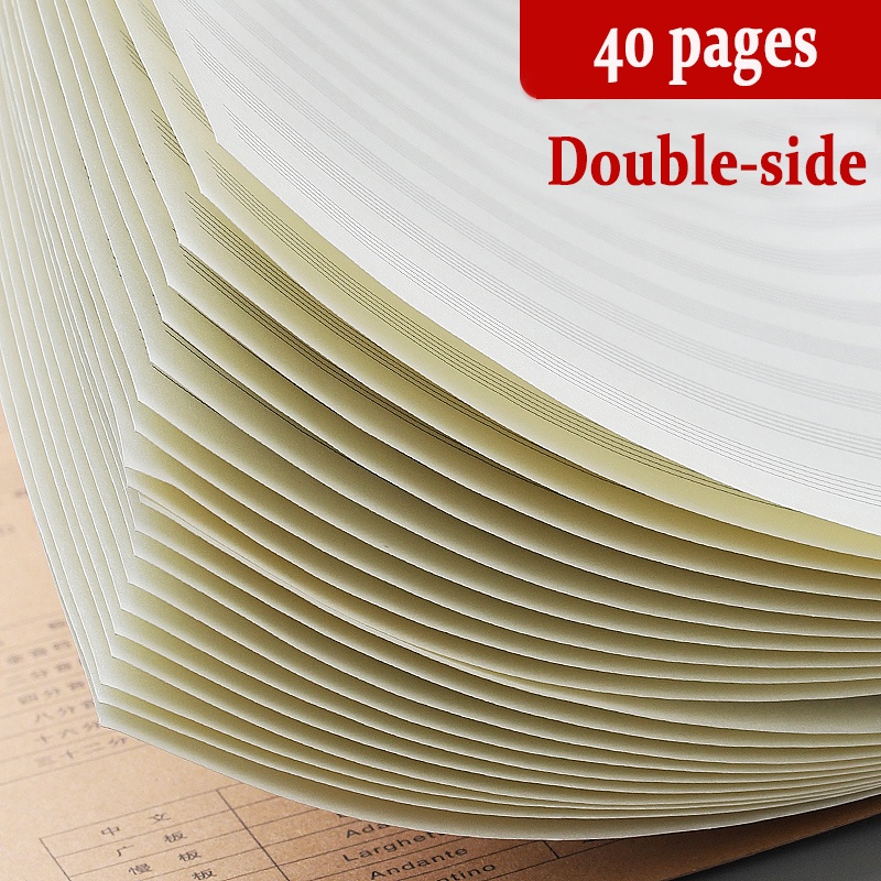 200 Pages B5 Five Line Spectrum Staves Exercise Book Staff Music Sheet ...