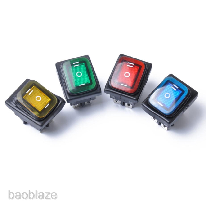 4pcs 6 Pin On/Off/On 3 Position Rocker Power Switch With Backlight ...