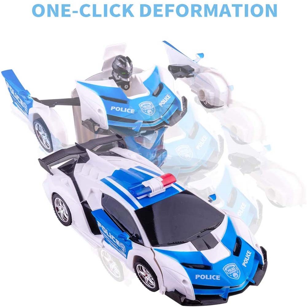 Transformer RC Robot Police Car Remote Control 2 IN 1 Kids Boys Toys ...