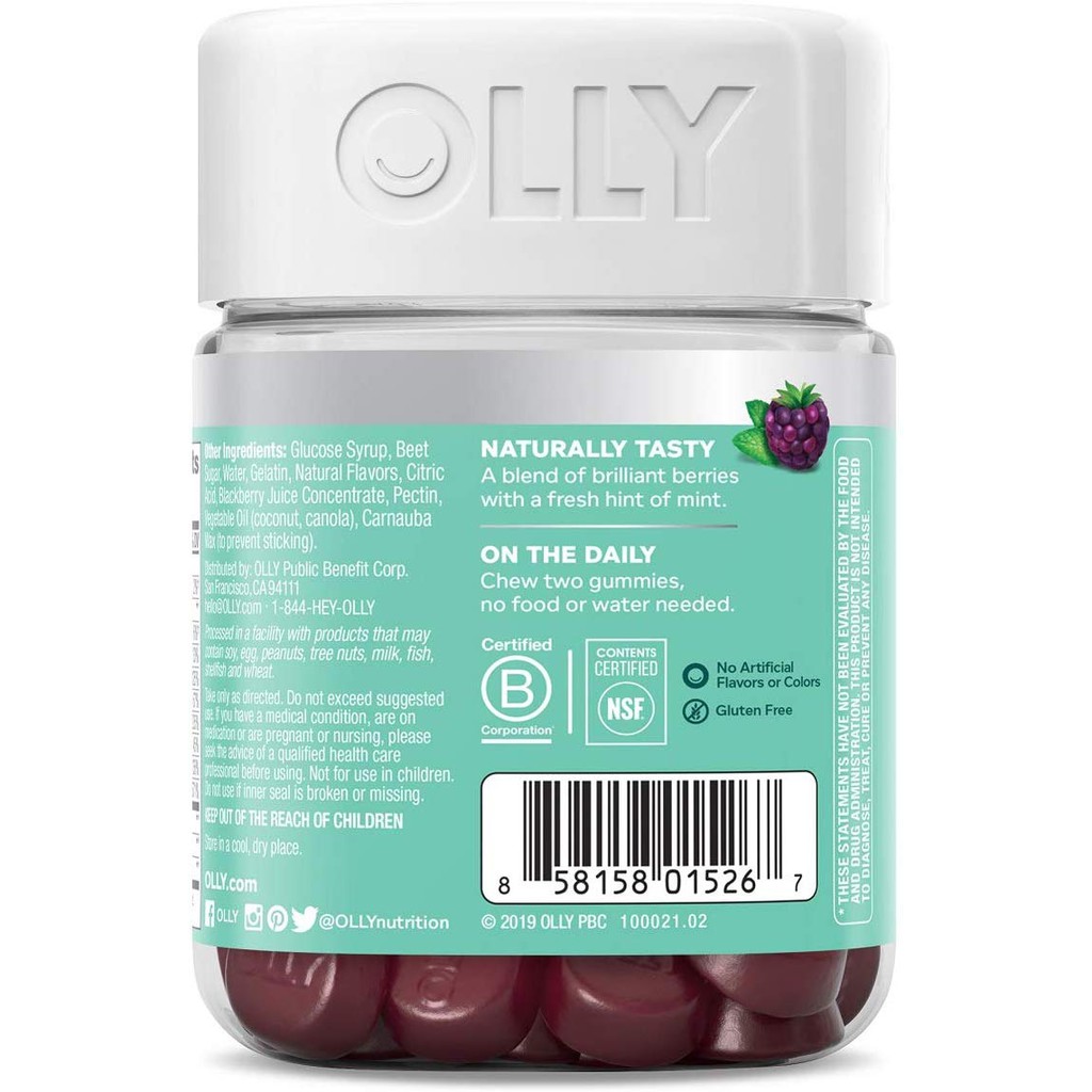 OLLY Flawless Complexion Gummy, 25 Day Supply (50 Count), Berry Fresh ...