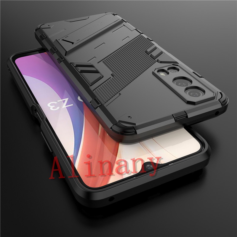 เคส Vivo Y72 5G Case Shockproof พลาสติกแบบแข็ง Armor Stand Phone Casing ...