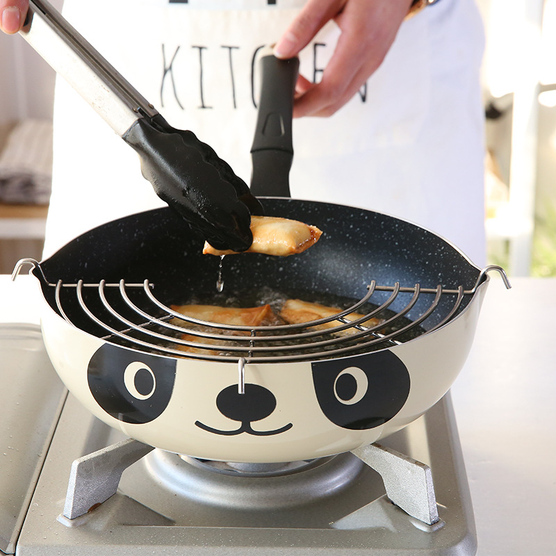 Cute Panda Non Stick Pan Granite Stone Fry Pan Induction Pot Cooking ...