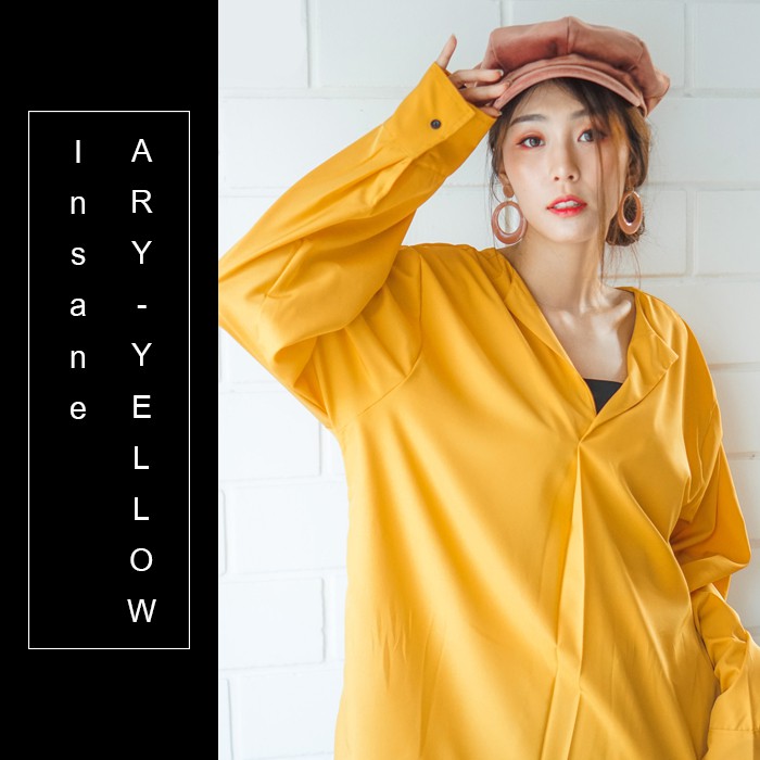 Insane Brand Shirt รุ่น ALY คอจีนโบราณ Mastard - insanebrand.shop ...
