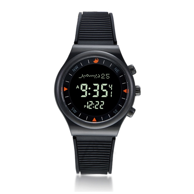 Muslim Azan watch for prayer with Qibla compass adhan alarm Hijri ...