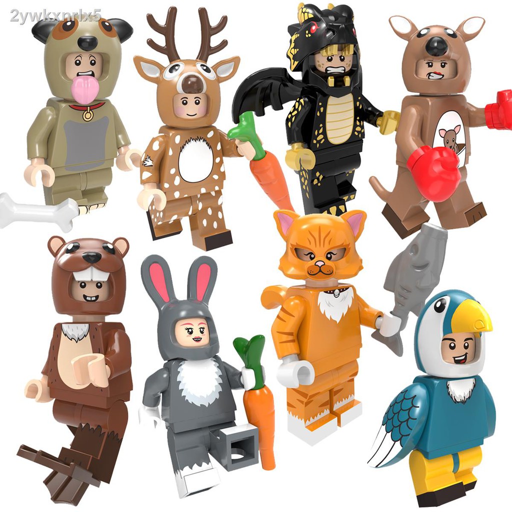 ∈♨WUHUI 8PCS Fun Animal Minifigures Toy Building Kit LeGoIng Toys ...