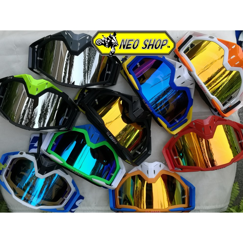 แว่นวิบาก 100 มีถุงแว่นกับผ้าเช็ดเลนส์ MX Goggle 100 only goggle 1pc - neo_shop_official - ThaiPick