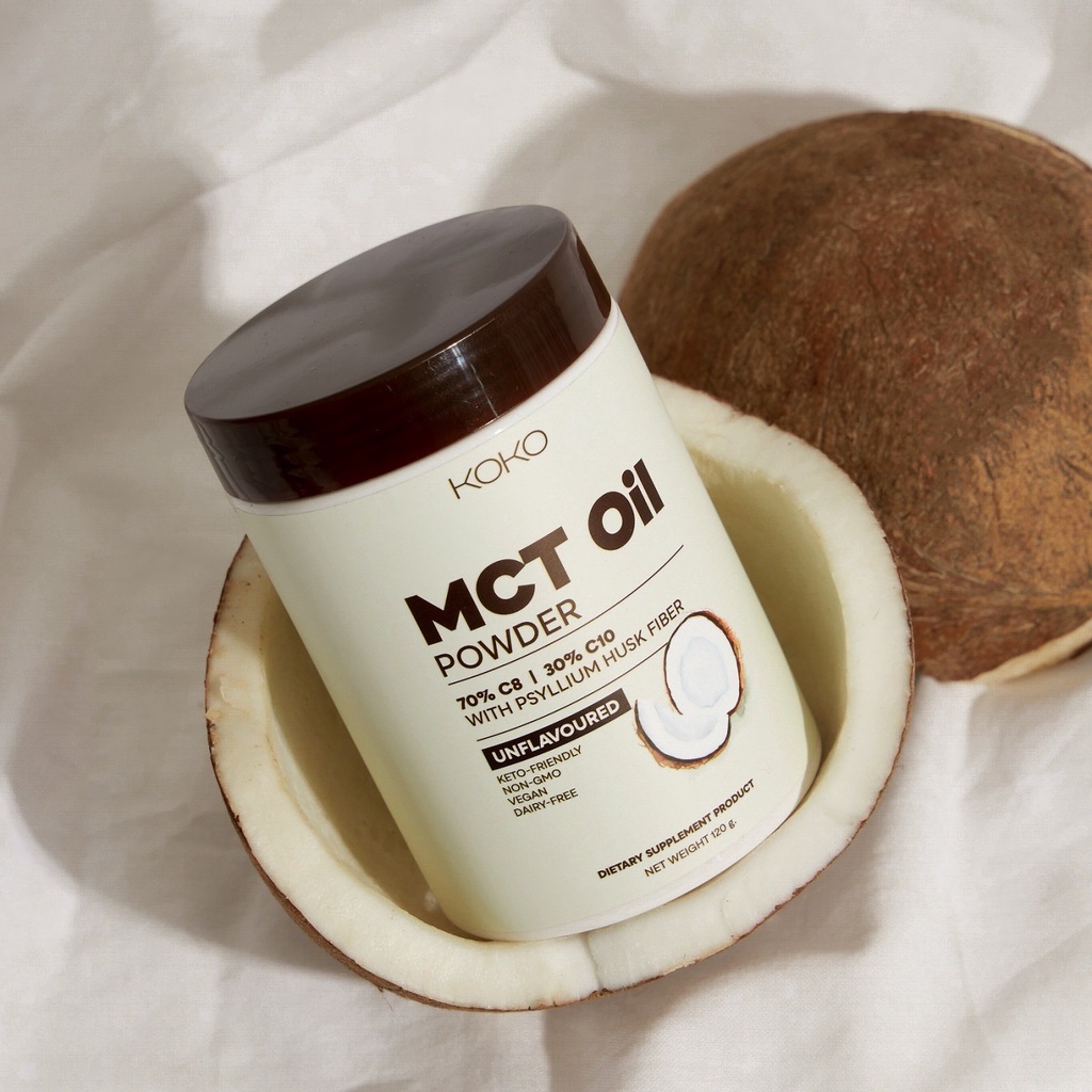 MCT OIL POWDER Unflavored Caramel flavored (รสธรรมชาติ)(รสคาราเมล ...