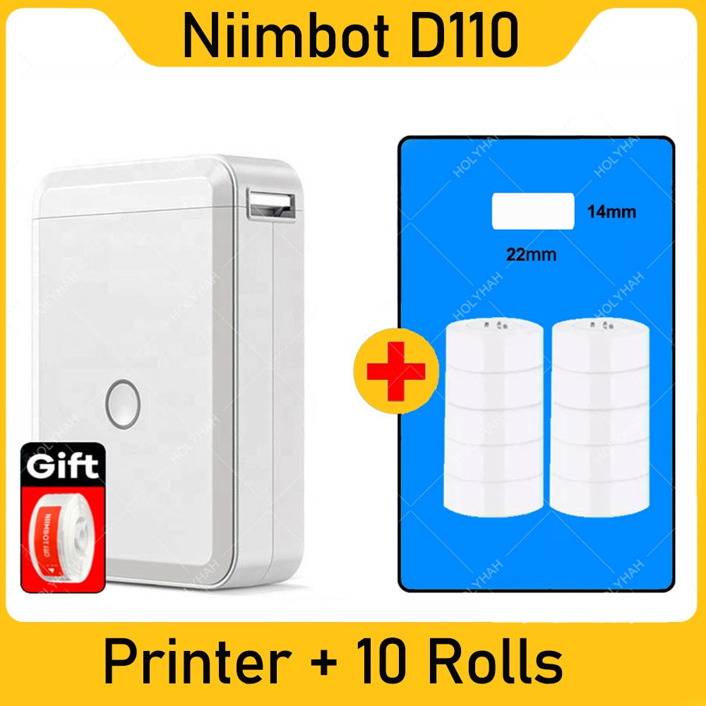 NiiMbot D110 Portable Label Maker Wireless Label Printer Tape Included ...