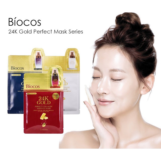 หมดอายุ 01/22 Coreana Biocos 24K Gold มี 2 สูตร perfect collagen ...