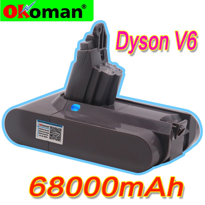 แบตเตอรี่เครื่องดูดฝุ่น 68000mAh 21.6V 12.8Ah Liion Battery for Dyson ...