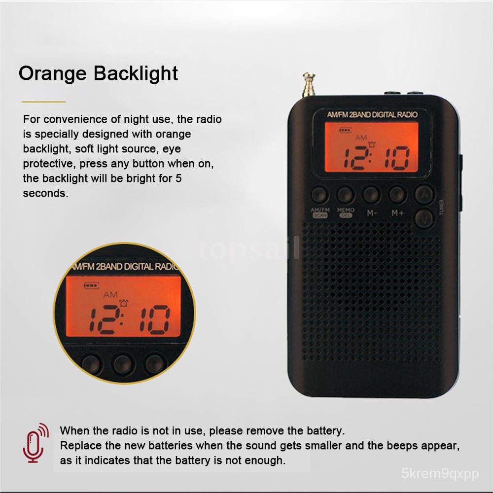 Hanrongda Hrd 737 Portable Full Band Radio Aircraft Band Receiver Fm Am
