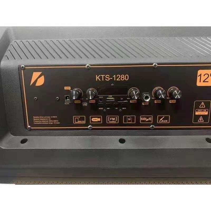 ஐ∈ลําโพงบลูทูธรุ่น KTS-1280 ดอก12นิ้ว ปรับ Bass/Treble/Echo มีช่องเสียบไมค์/สายกีต้าร์ เสียงแน่น ...