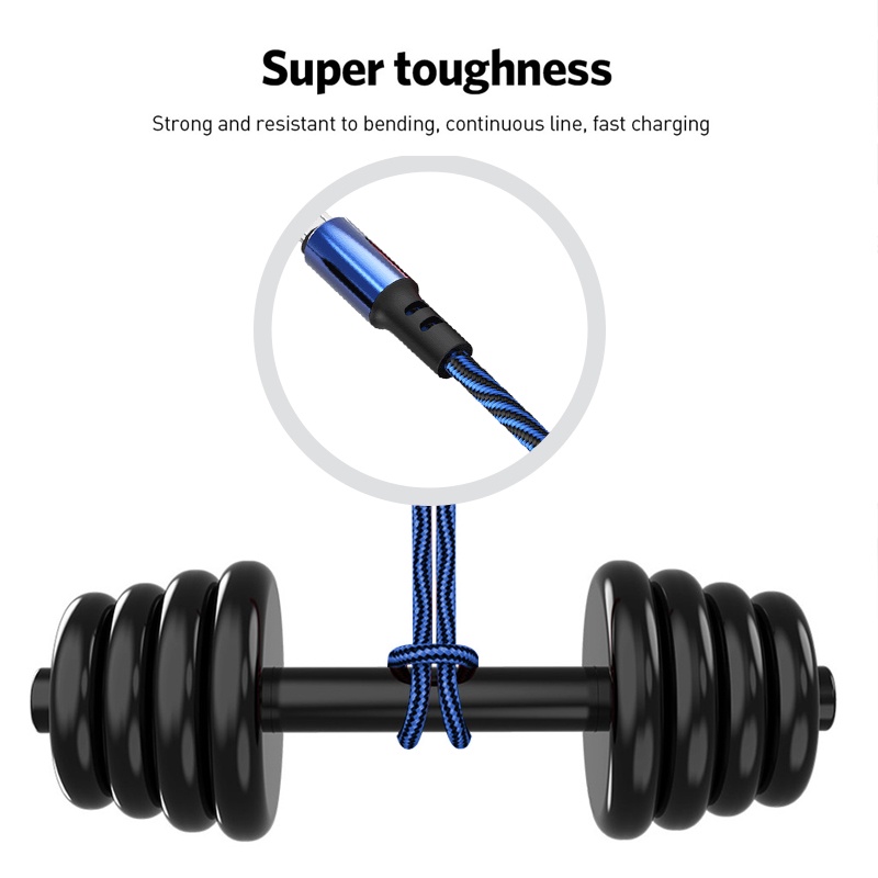 2.4A USB C Charger Cable Threaded Fast Charging Type C Cable For huawei ...