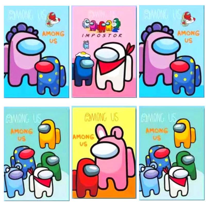 สมุดโน๊ตรวมลายการ์ตูน สมุดจดบันทึก สมุดพกพา สมุดบันทึกโน๊ต 4Pcs/Pack 32 ...