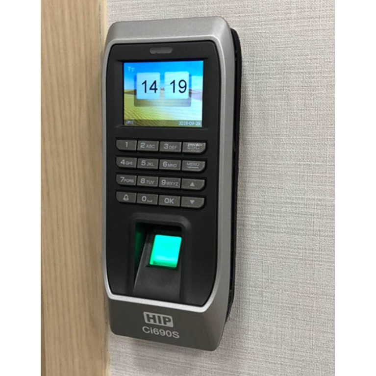 HIP Ci690S เครื่องสแกนลายนิ้วมือ ทาบบัตร รหัสผ่าน บันทึกเวลาทำงานและควบคุมประตู Time Attendance ...