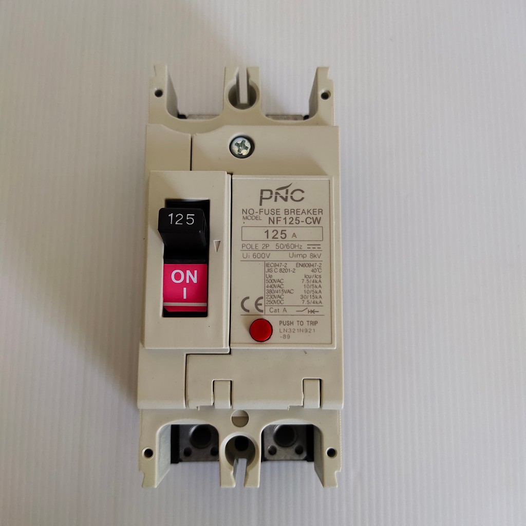 MODELNF125CW 2POLE BREAKER MCCB เบรกเกอร์ กระแสไฟ80A100A 125A AC220V ...