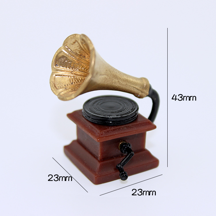 Mini Phonograph Ob11 อุปกรณ์เสริมบ้านตุ๊กตาโมเดลจําลองอาหารของเล่น ...