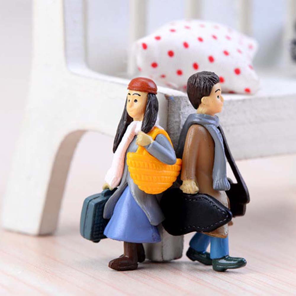 REBUY 1 pair Ornaments Cute Small Statue Miniatures Micro Landscape DIY ...