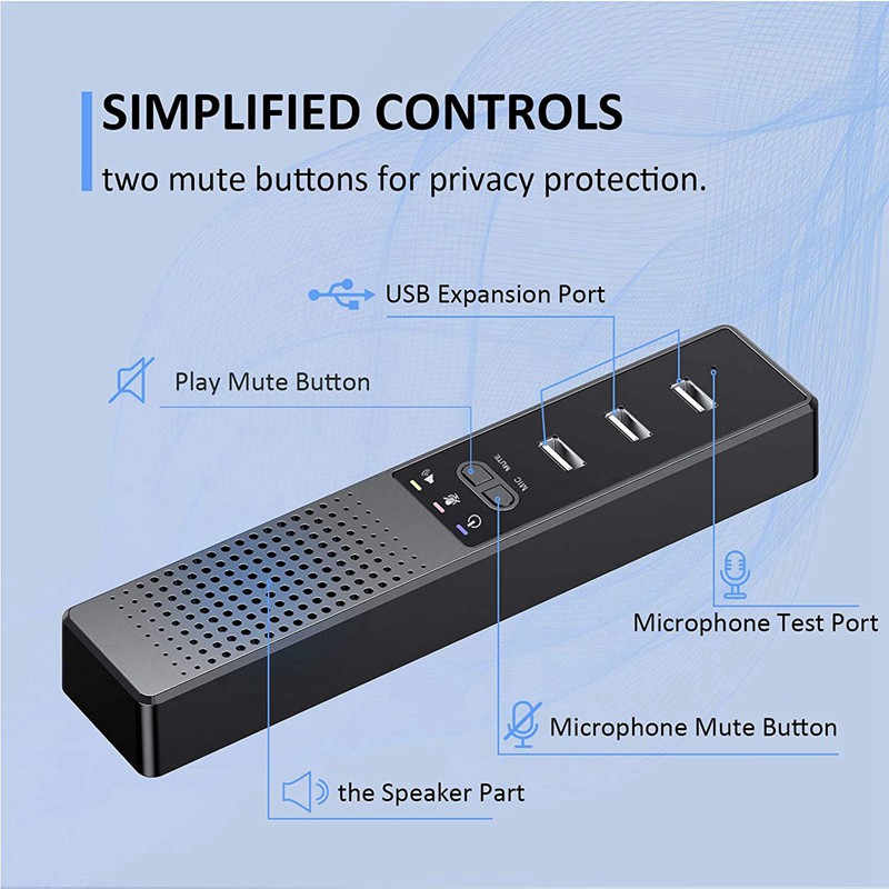 In stock-3 in 1 Computer Speakers with Microphone Hubs USB Conference ...