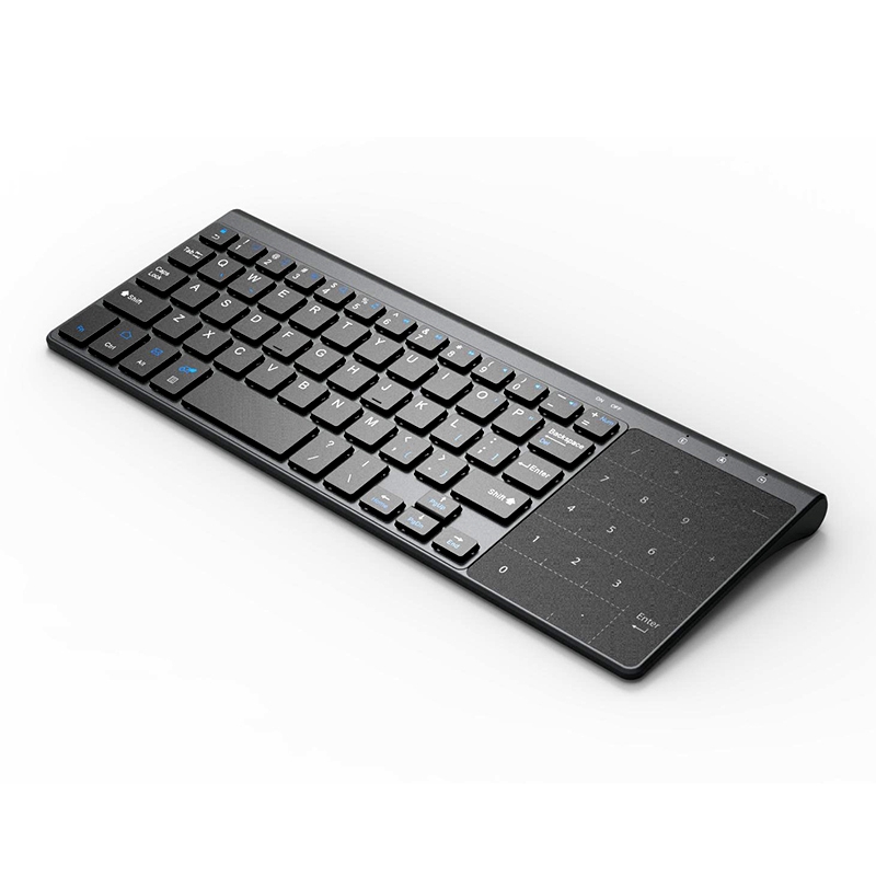 59 Keys Wireless Keyboard with Number Touchpad Mouse 2.4G Thin Numeric ...
