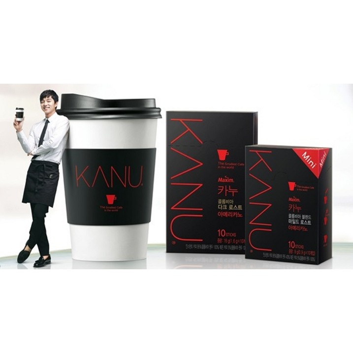 limited addition กาแฟเกาหลี maxim kanu mini dark roasted Instant ...