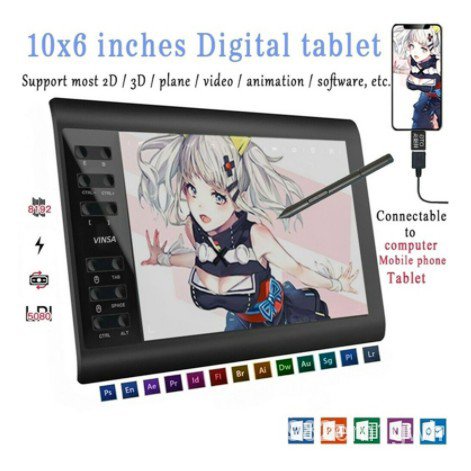 VINSA 1060plus Digital Tablet G10 Same style Hand Painted Board Digital ...