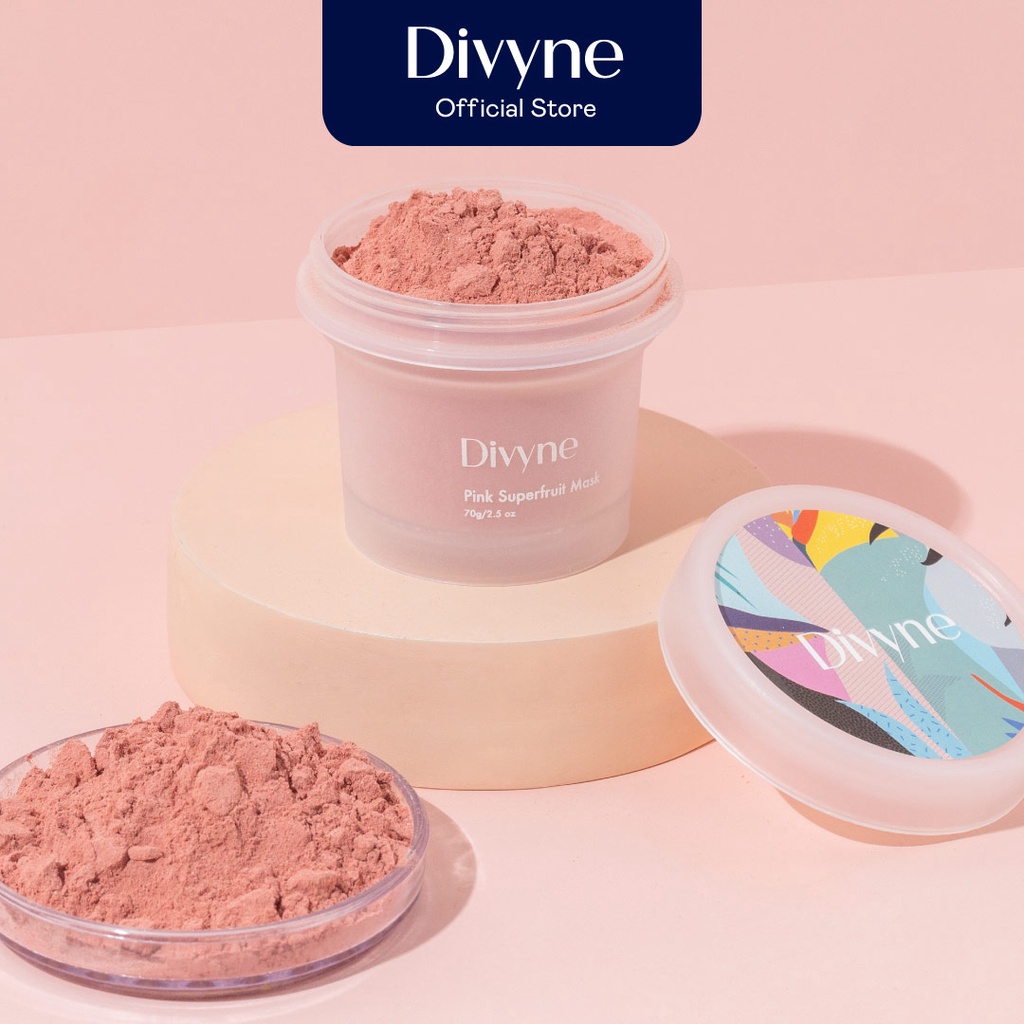Divyne (ดิไวน์) มาส์กลดสิว รักษาสิว และ สิวอุดตัน 70g. DIVYNE Pink ...