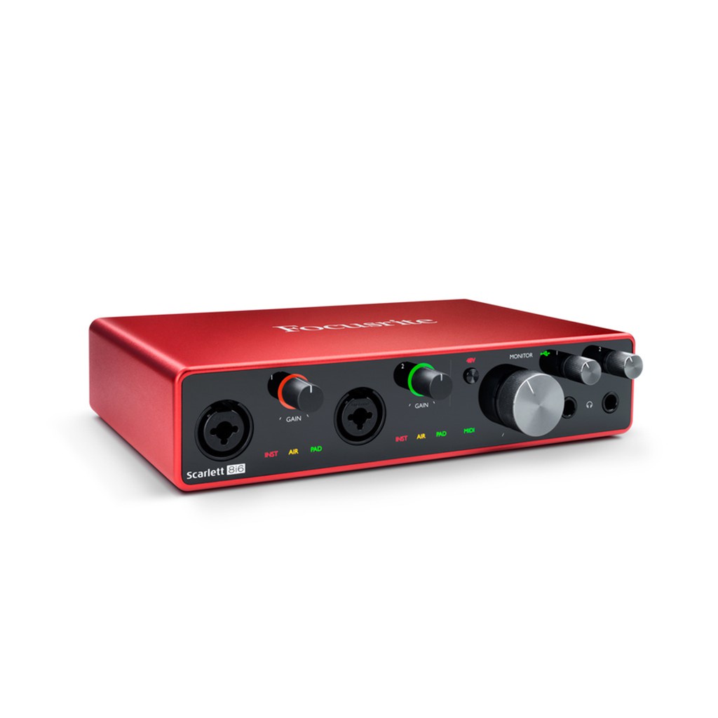 Focusrite Scarlett 8i6 (Gen 3) ออดิโออินเตอร์เฟส อุปกรณ์บันทึกเสียง โฮมสตูดิโอ 8in6out USB Audio ...
