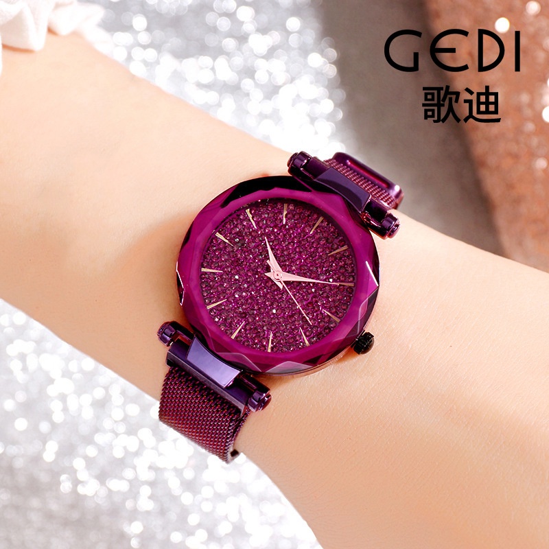 จุด gadi gedi สุทธิระเบิดสีแดงขี้เกียจนาฬิกาเพชรหน้าปัดนาฬิกาหญิง ...