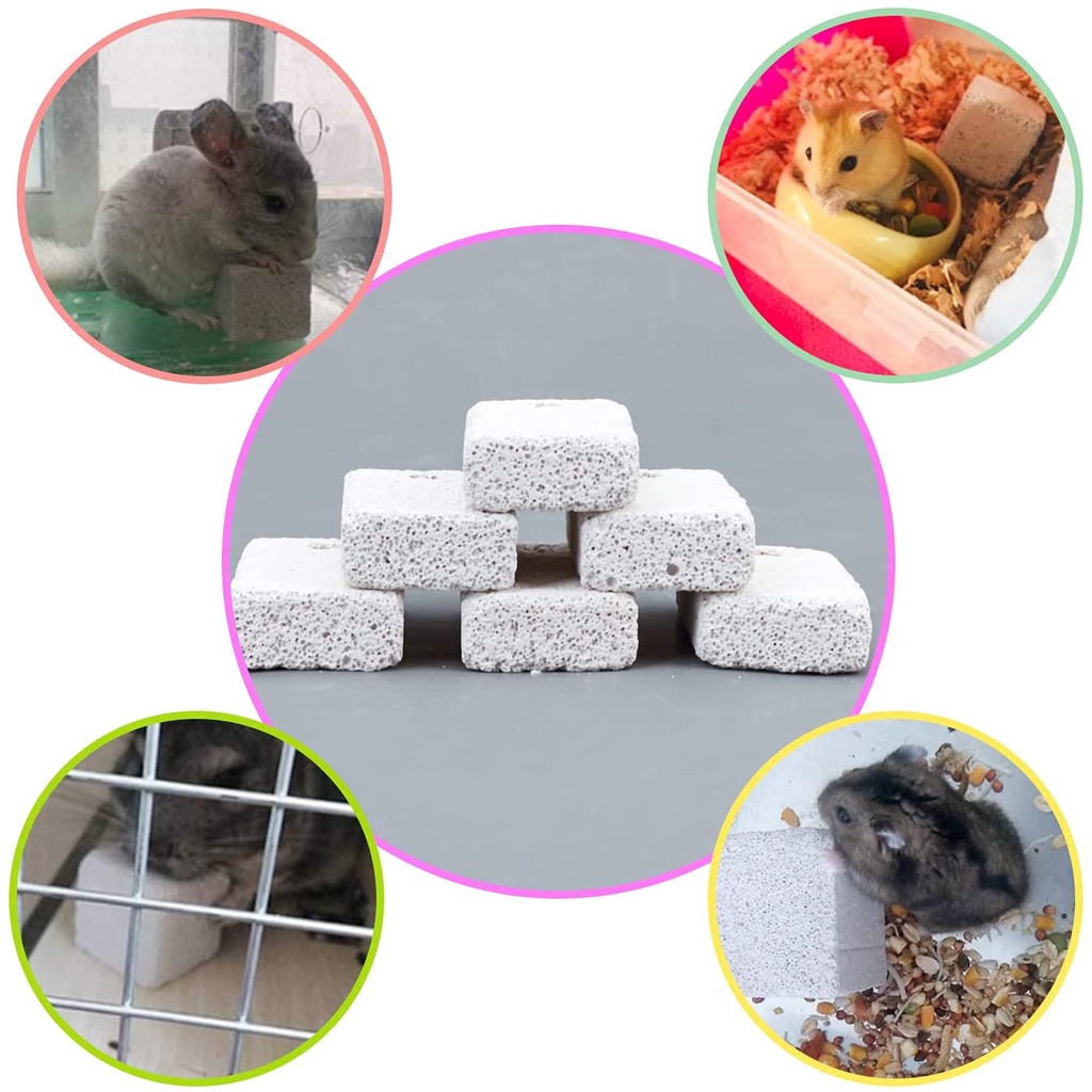 Beebeecraft 12pcs Pet Chewing Molar Block Toys Rectangle Lava Block ...