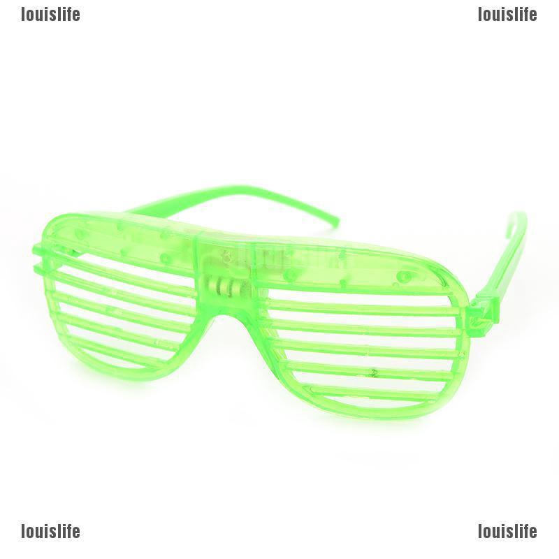 thro Shutter louver LED Flashing Light Up Glasses Slotted Shutter ...